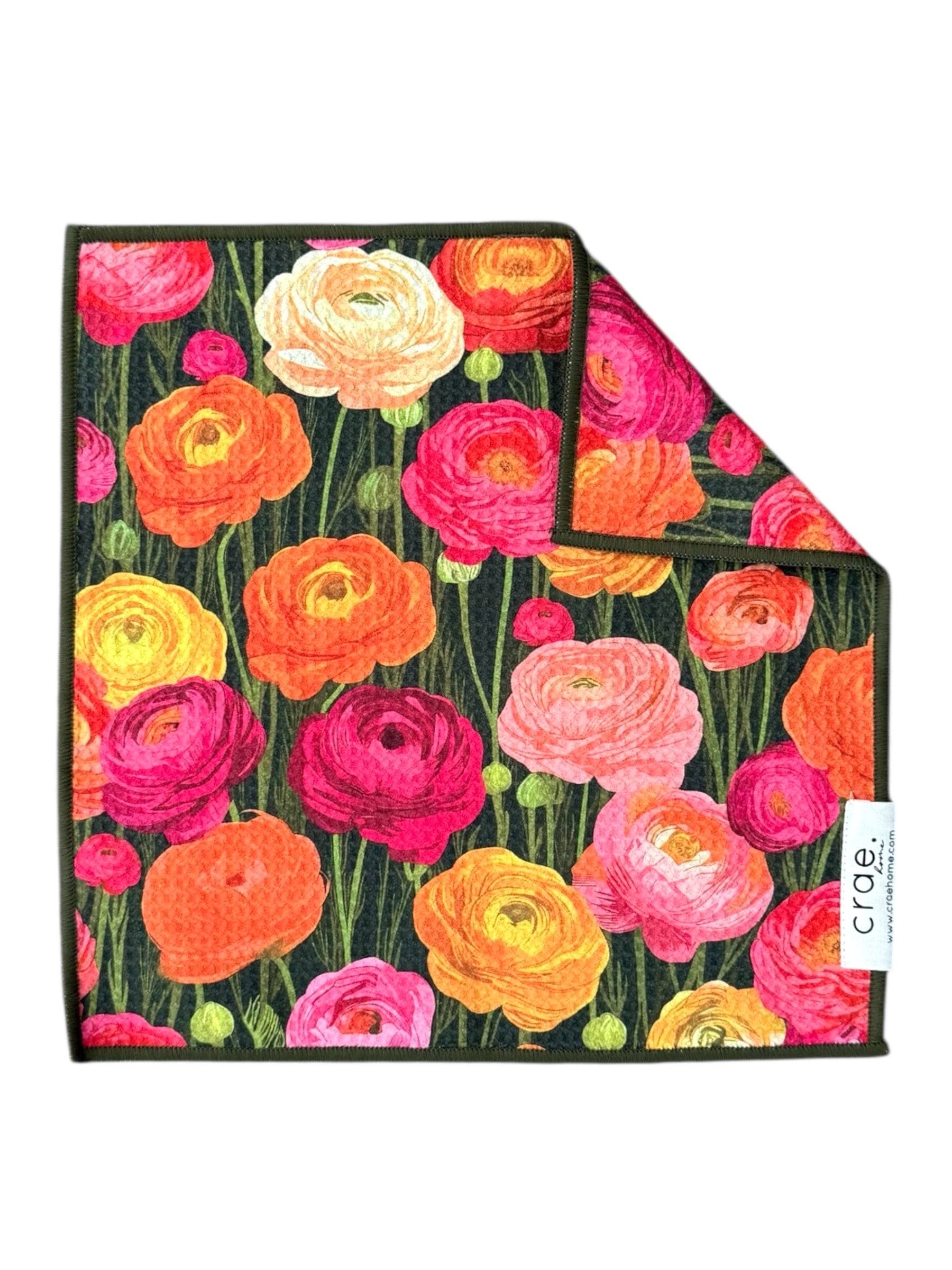 Peony Dream: Double-Sided Washcloth – crae.