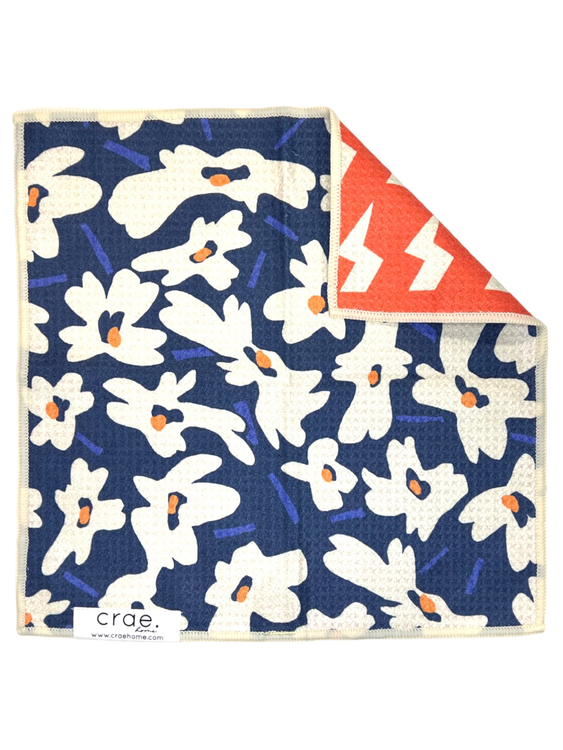Aqua Daisy: Reversible Washcloth – crae.
